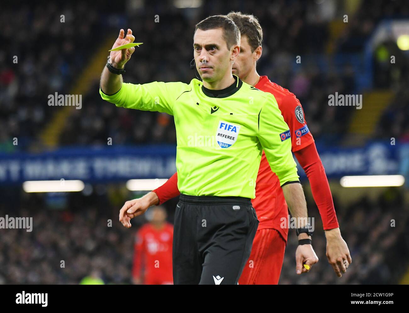 LONDON, ENGLAND - FEBRUARY 26, 2020: French FIFA referee Clement Turpin ...