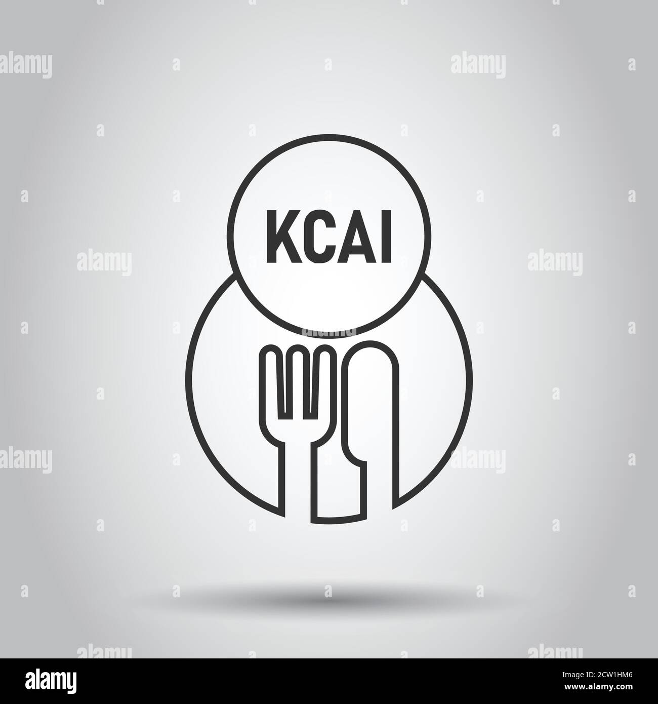 Kcal icon in flat style. Diet vector illustration on white isolated ...