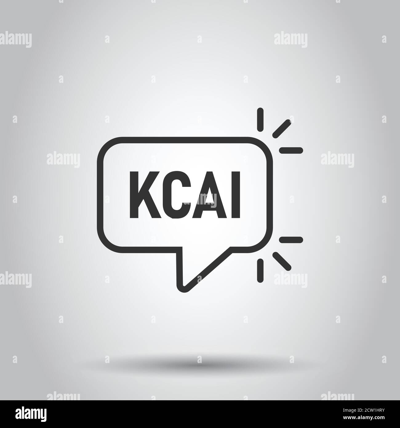 Kcal icon in flat style. Diet vector illustration on white isolated ...
