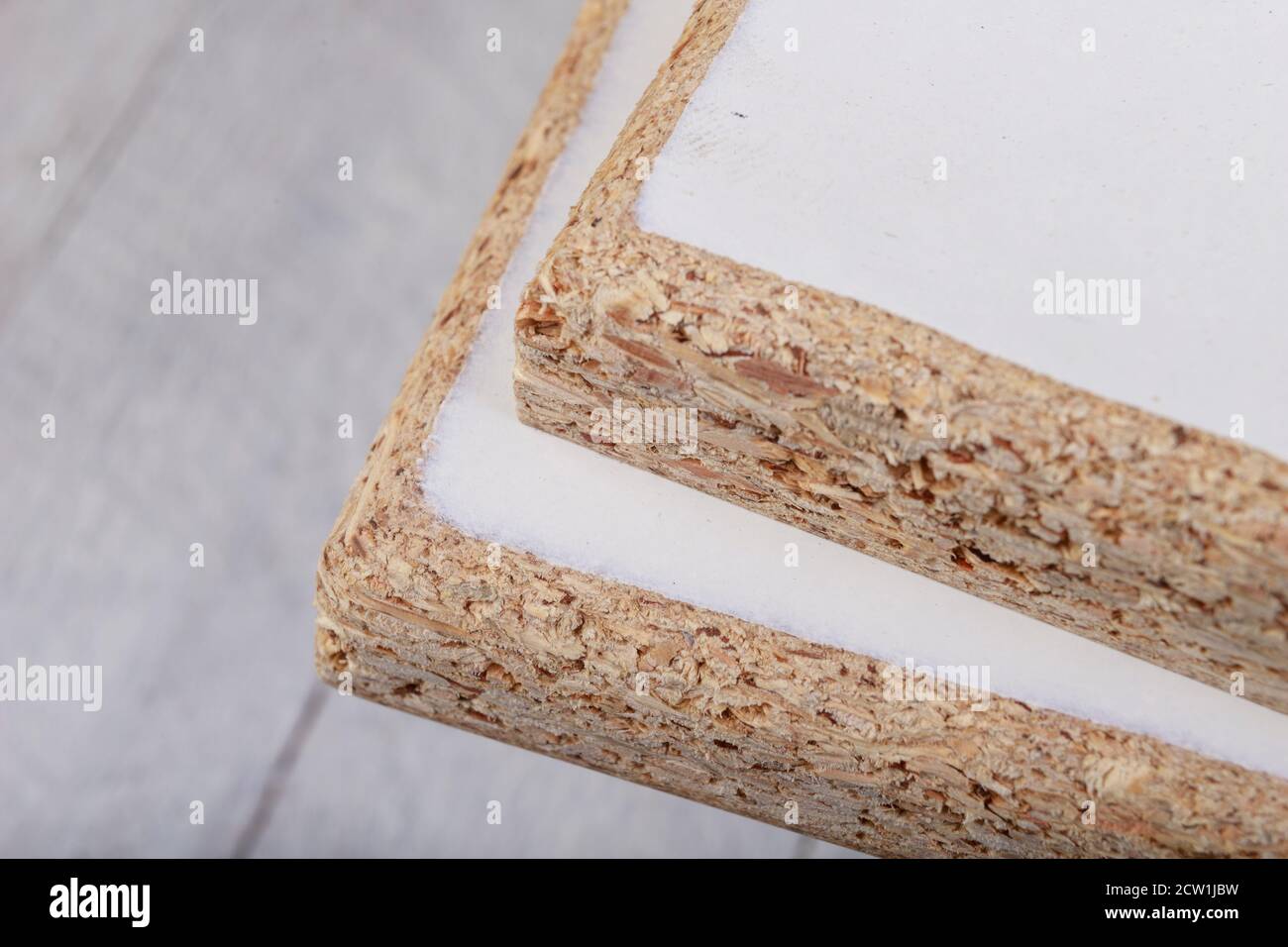 Chipboard with milled side surfaces. Joinery material for furniture ...