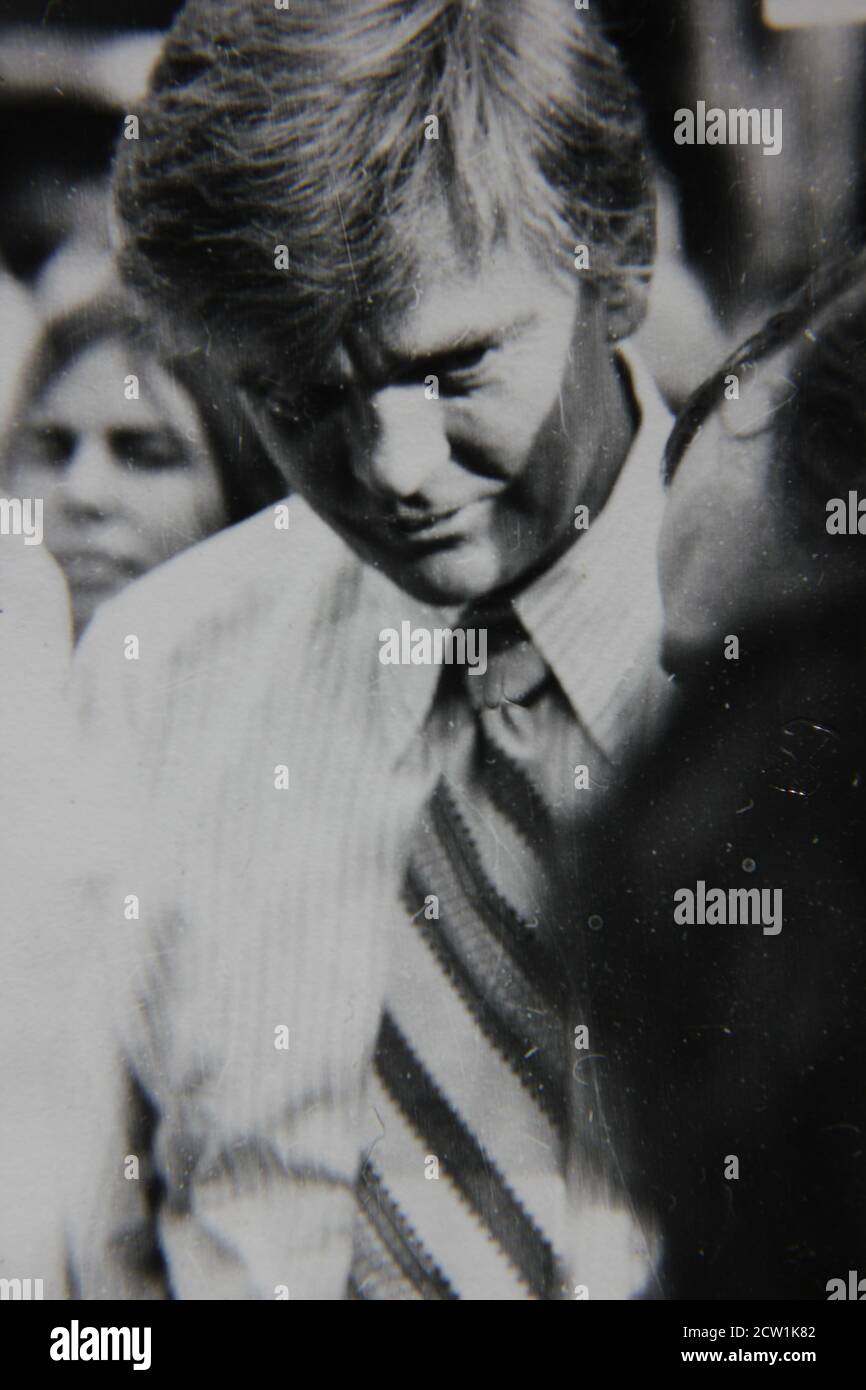 Fine 1970s vintage black and white photography of Dan Walker on the ...