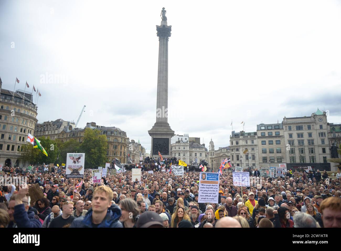 Freedom Rally, Trafalgar Square, London 26 September 2020 photo Antonio ...