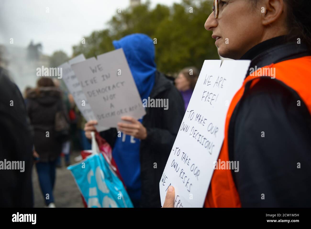 Freedom Rally, Trafalgar Square, London 26 September 2020 photo Antonio ...