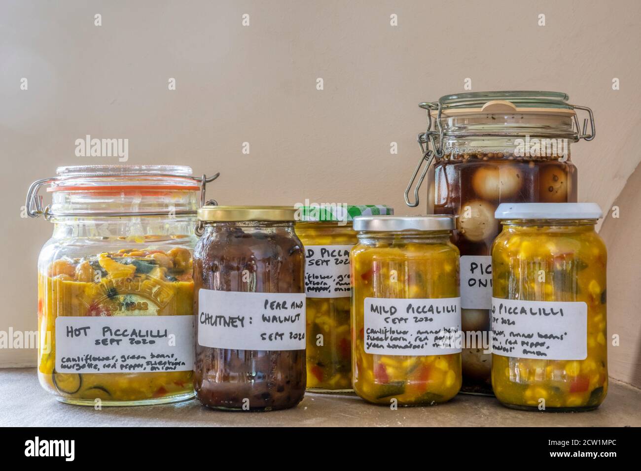 Jars of pickle and chutney labels hi-res stock photography and images ...
