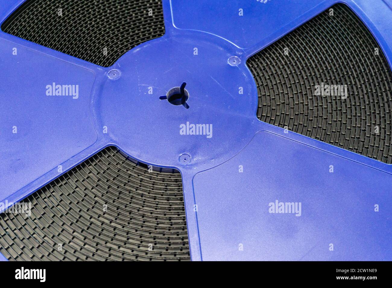 Blue reel of smt surface mount electronic devices packed for mass ...