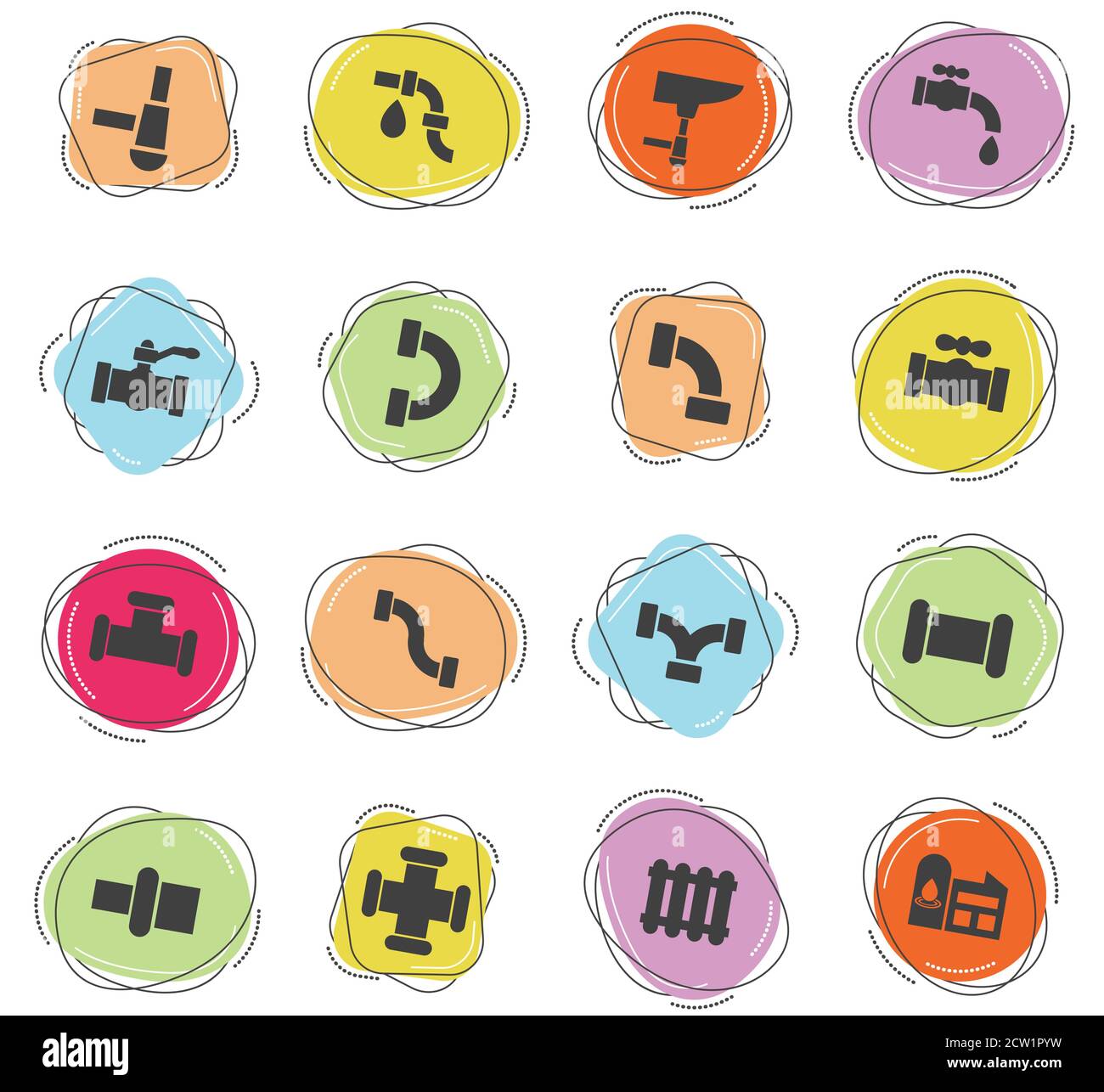 duct icon set Stock Vector Image & Art - Alamy