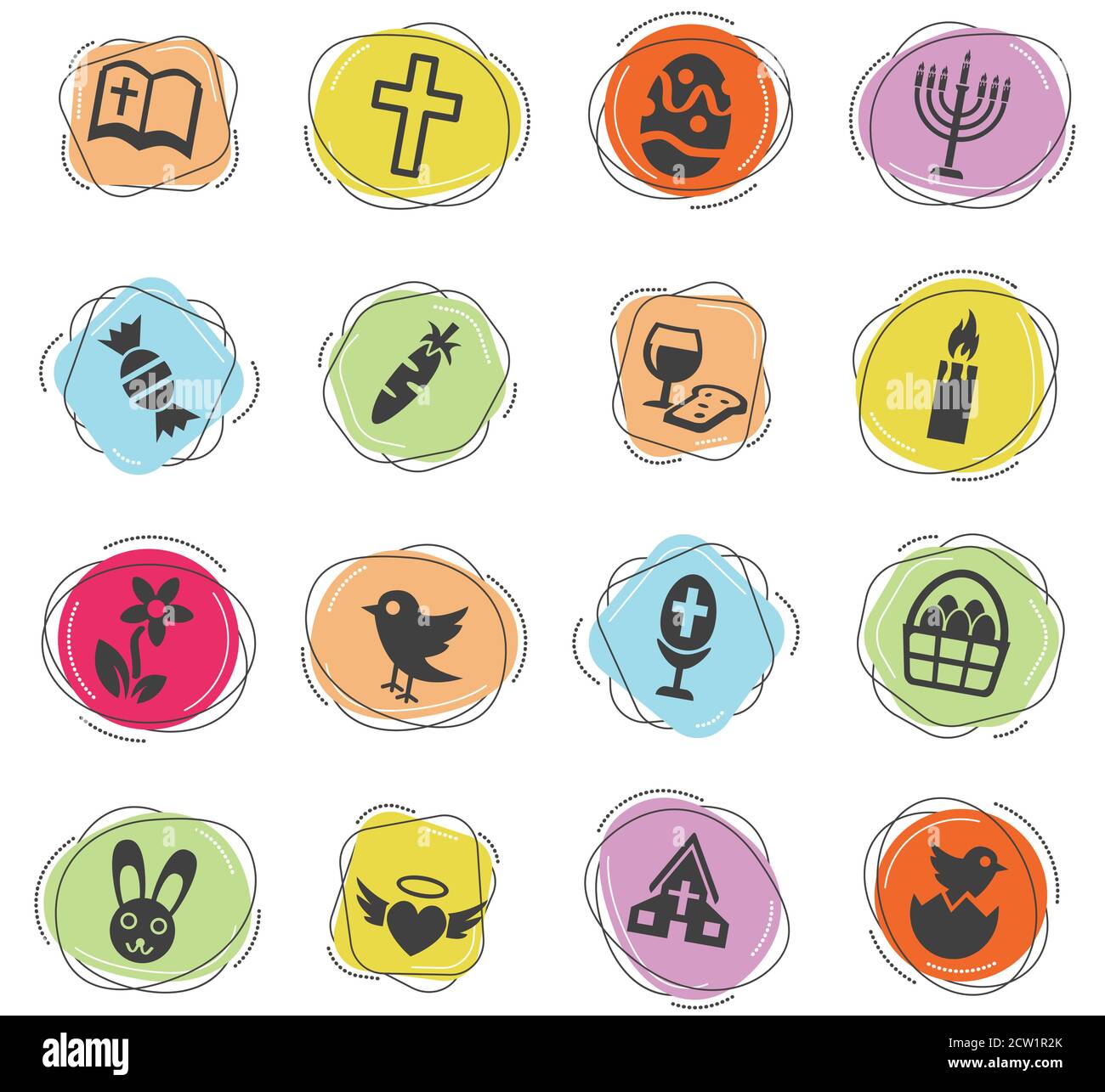 easter icon set Stock Vector Image & Art - Alamy