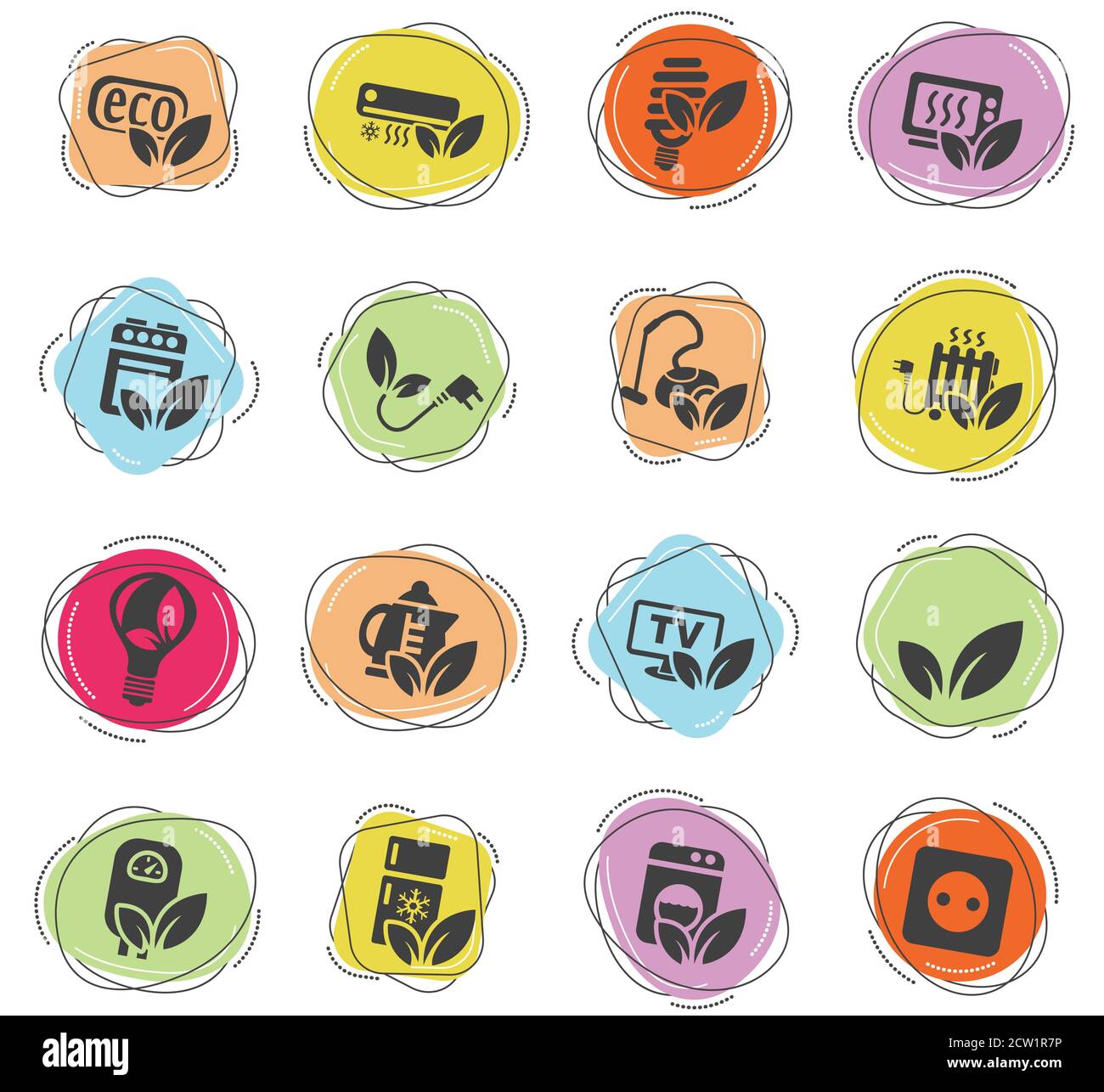 eco icon set Stock Vector Image & Art - Alamy