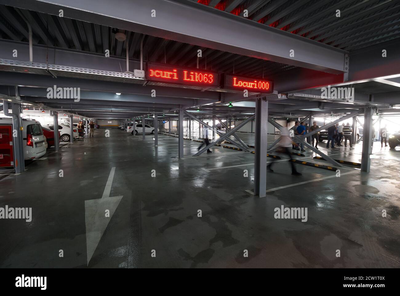 Bucharest, Romania - June 26, 2020 Multi-storey car parking inaugurated ...