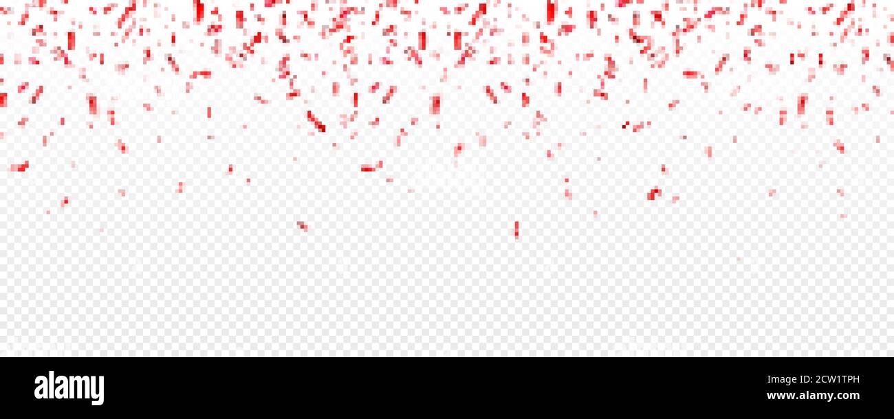 Christmas, Valentines day red confetti on transparent background ...