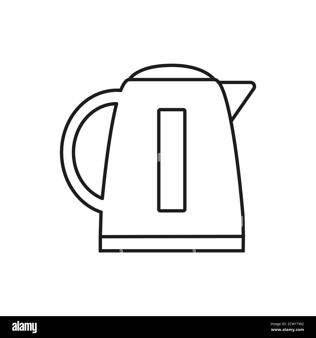 electric kettle icon vector outline style sign Kitchen appliances ...