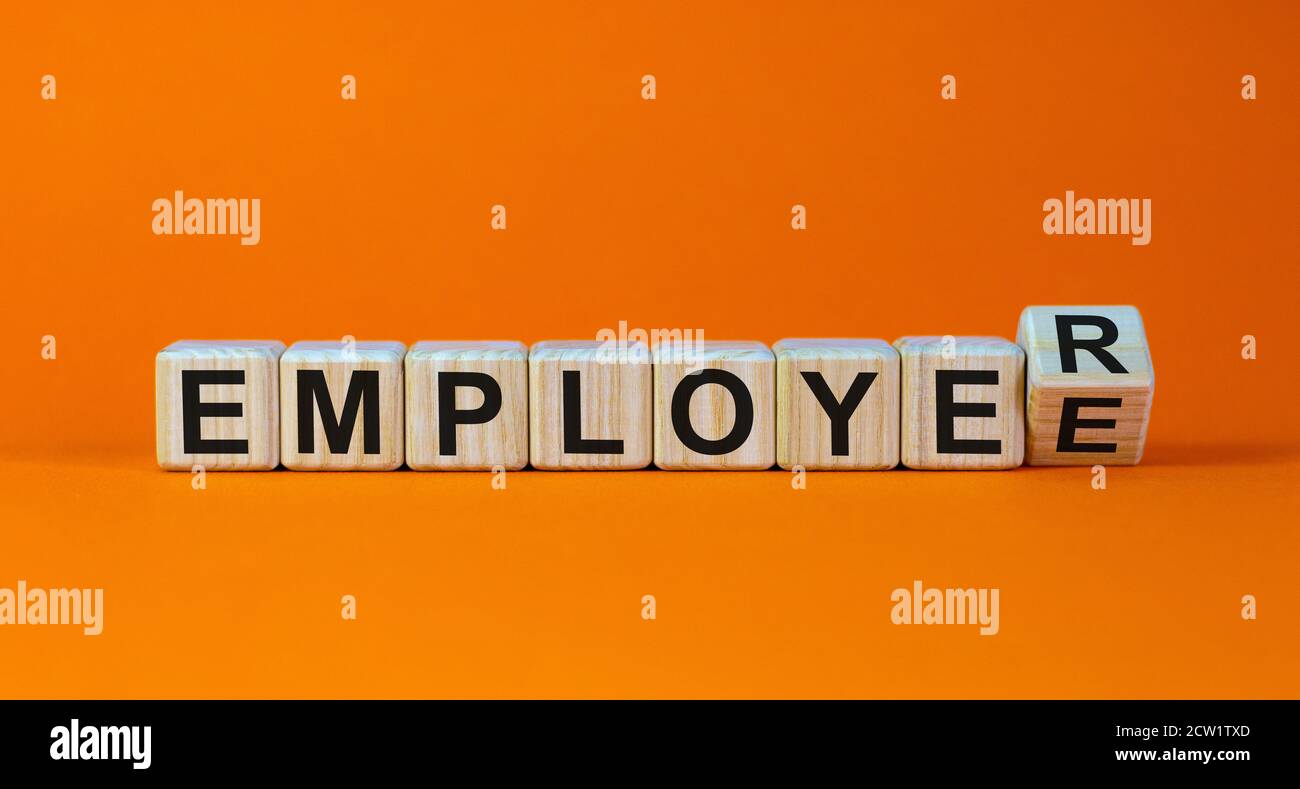 From an employee to an employer. Turned a cube and changed the word ...