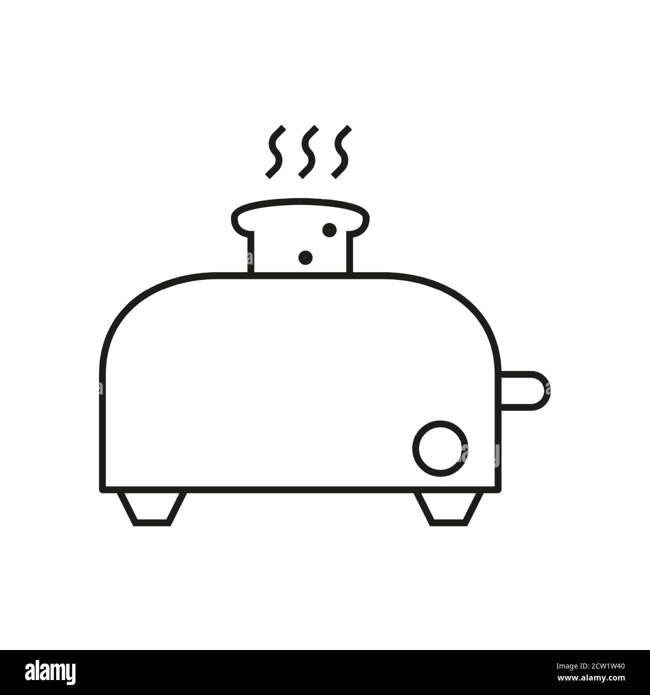 Unique Toaster Line Vector Icon outline style Stock Vector Image & Art ...
