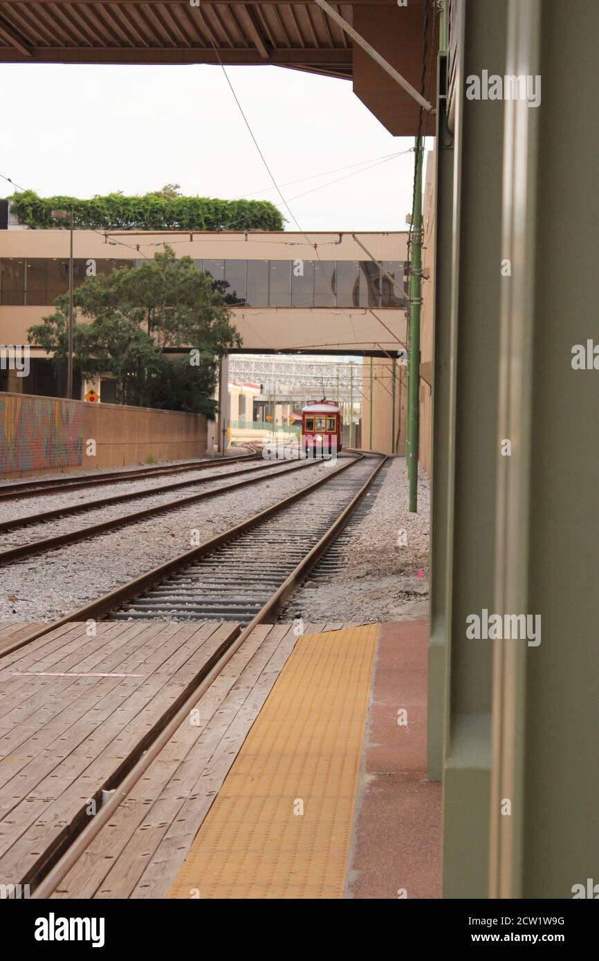Trolley tracks New Orleans Stock Photo - Alamy