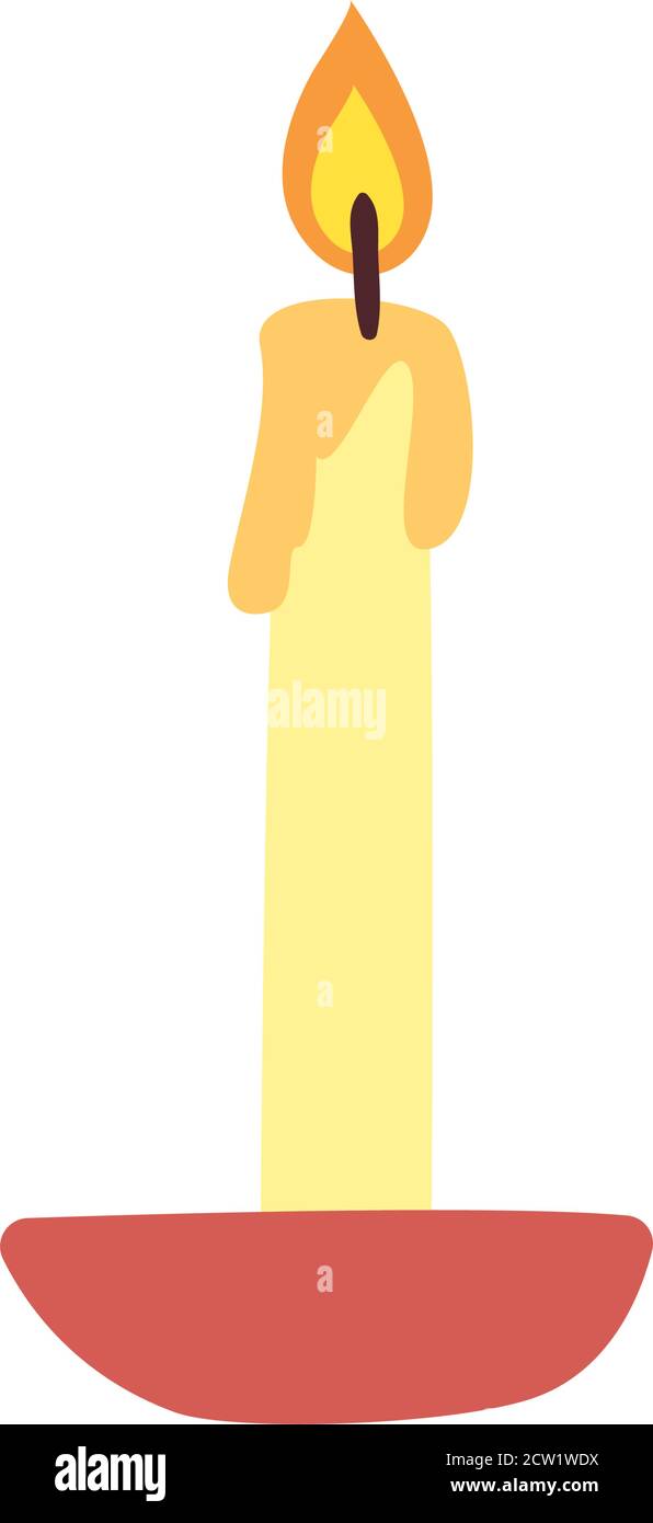 Candle free form style icon design, Fire flame candlelight light ...
