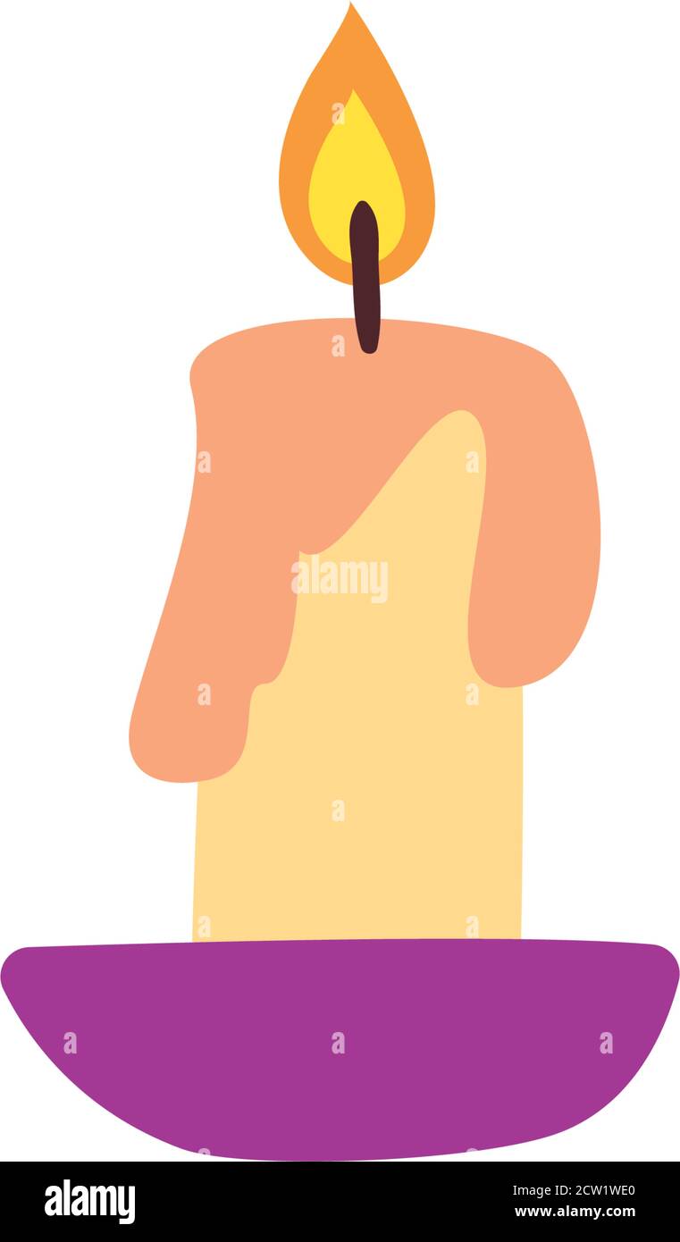 Candle free form style icon design, Fire flame candlelight light ...
