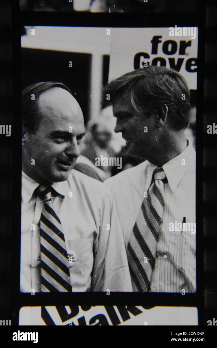 Fine 1970 vintage black and white of Dan Walker running for Governor of ...