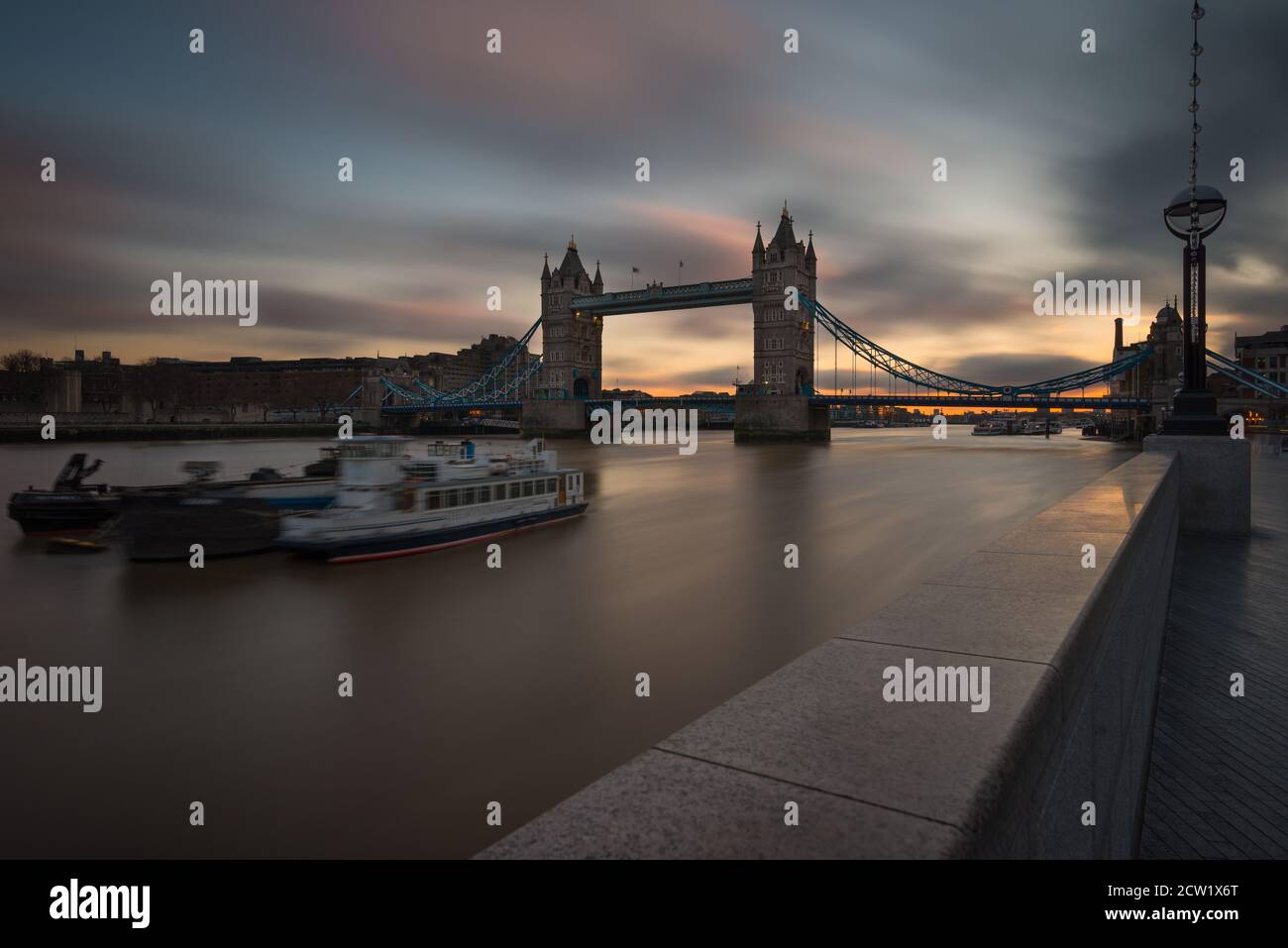 Tower Bridge early in the morning, London, United Kingdom Stock Photo ...