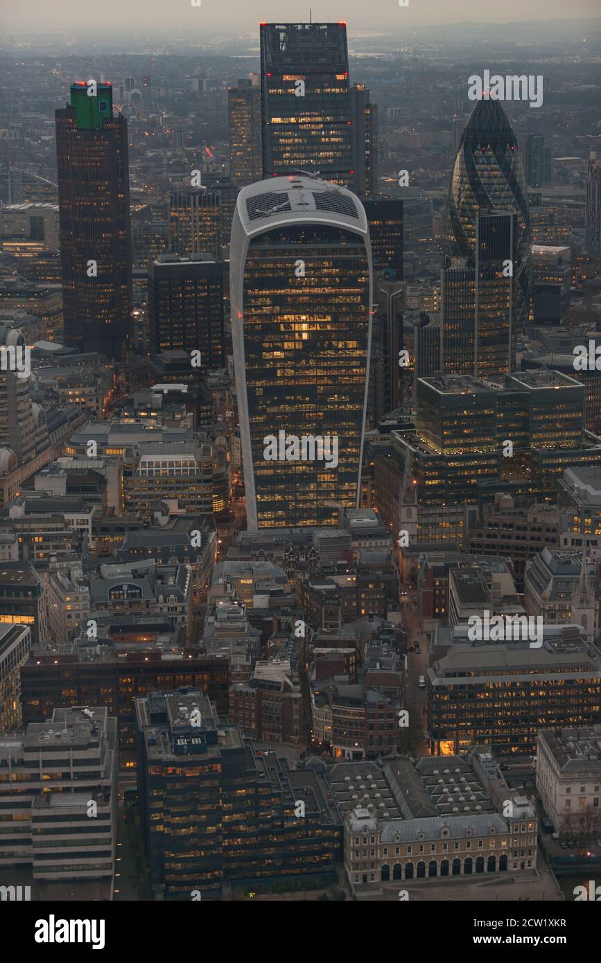 Shard night london rooftop hi-res stock photography and images - Alamy