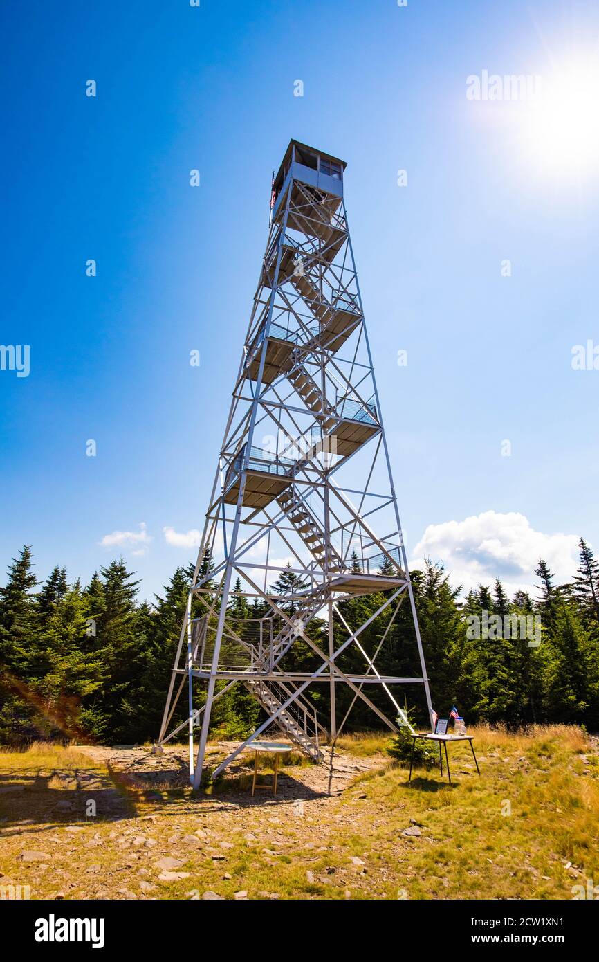 USA National Park Scenic view of Fire Tower hiking destination Stock ...