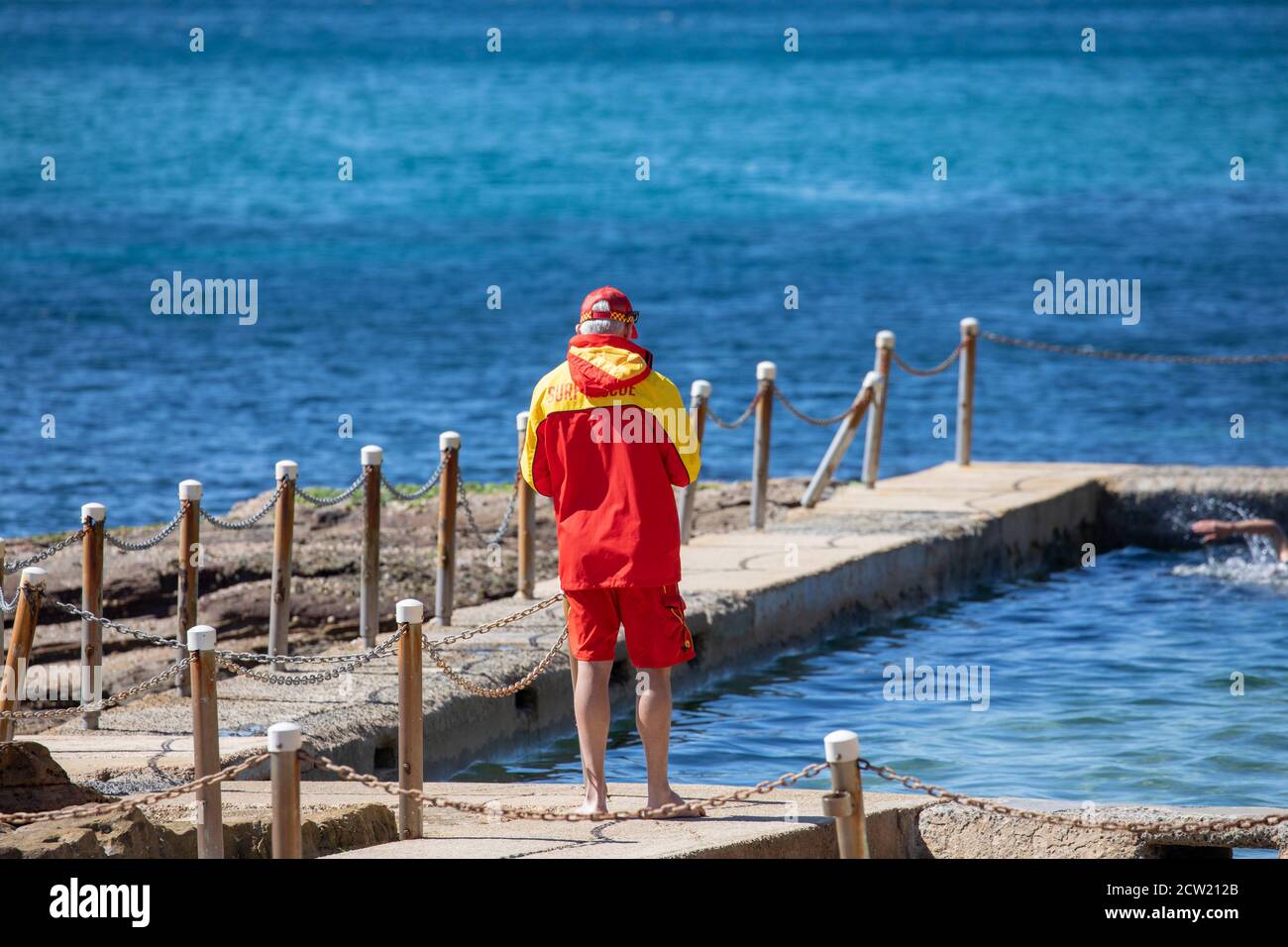 Australian surf rescue lifeguards on Sydney beach,NSW,Australia Stock ...