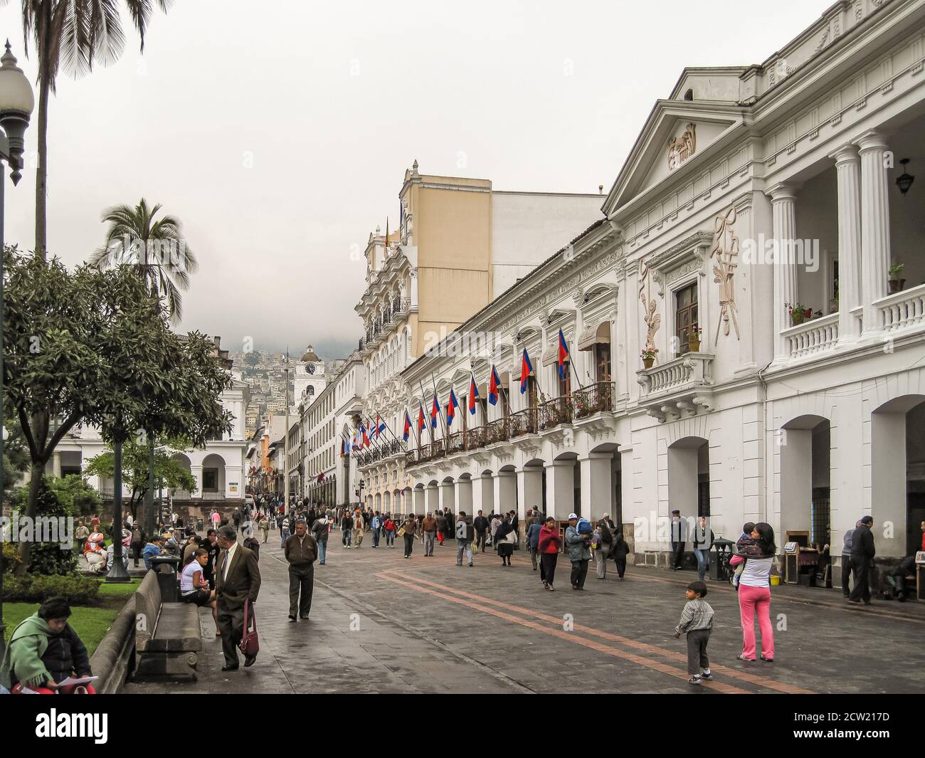 Quito, Ecuador - December 2, 2008: Palacio Arzobispal facade on ...