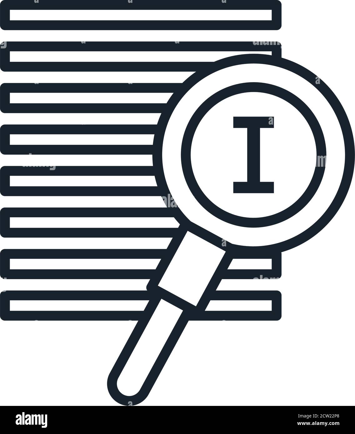 lupe with text paragraph line style icon design, search tool and ...