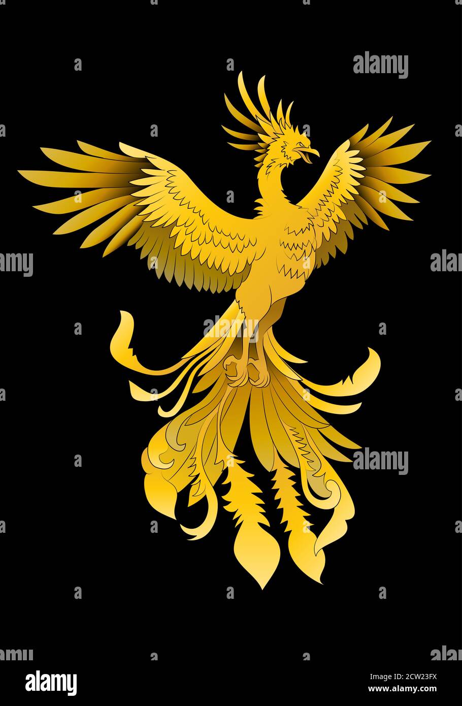 Chinese phoenix illustration hi-res stock photography and images - Alamy