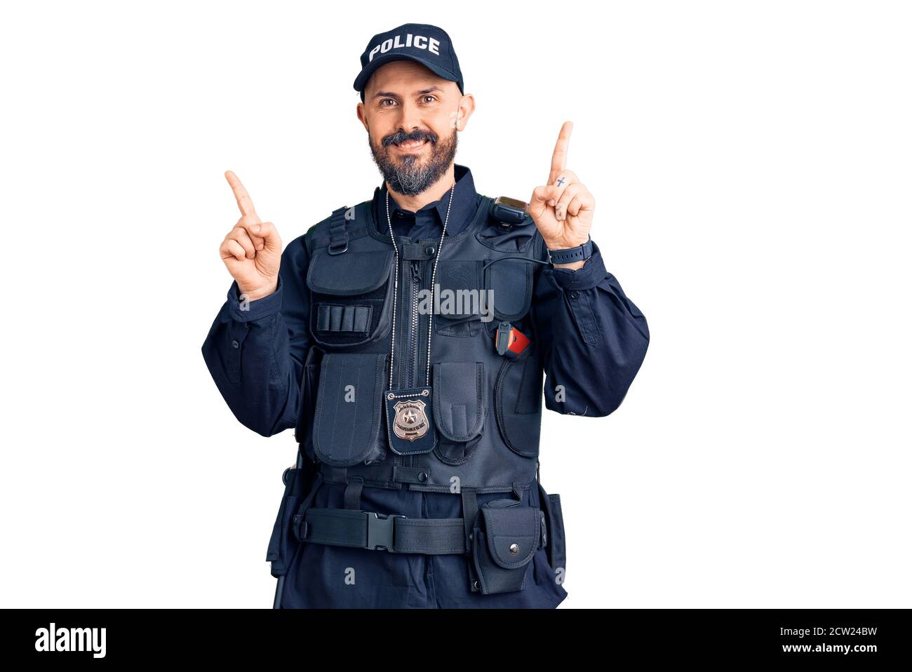 Police officer showing directions hi-res stock photography and images ...