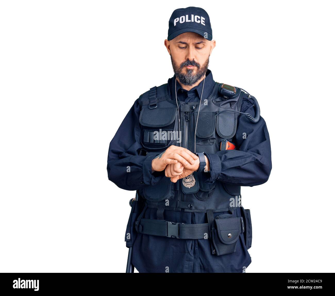 Checking watch uniform hi-res stock photography and images - Alamy