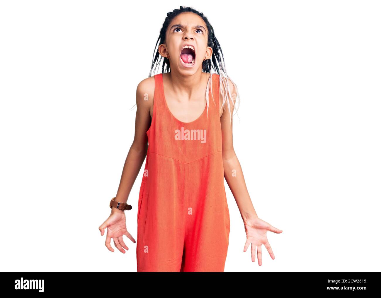 Cute african american girl wearing casual clothes angry and mad ...