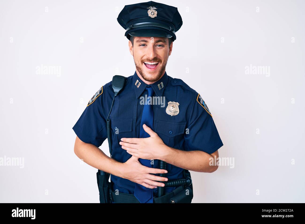 Police laughing young people hi-res stock photography and images - Alamy