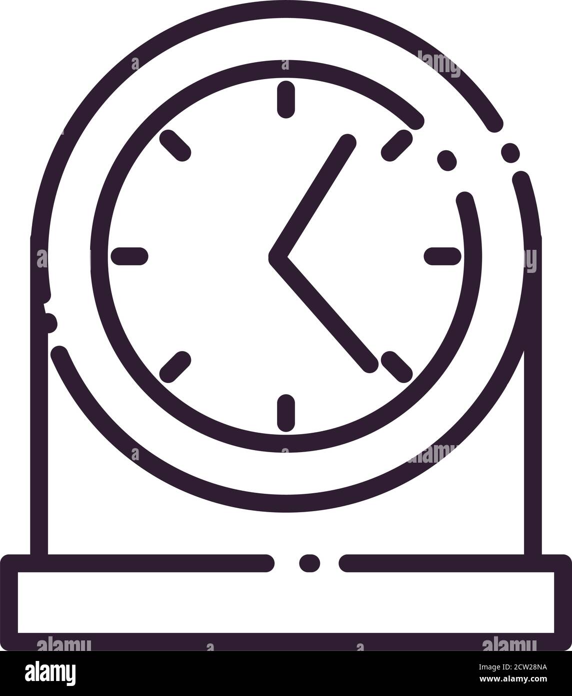 Clock line style icon design, Time tool watch second deadline measure ...