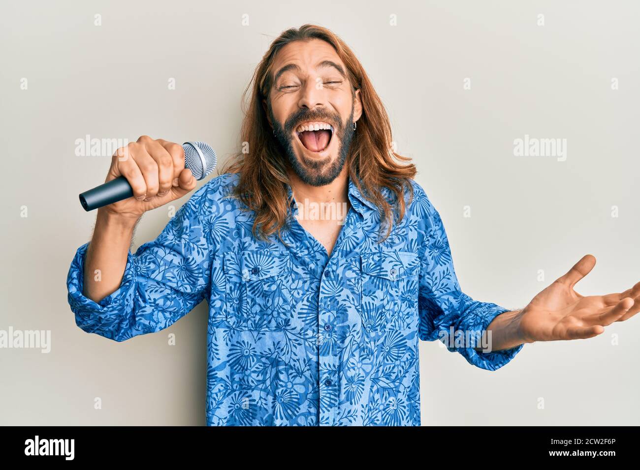 Singer Long Hair Beard High Resolution Stock Photography and Images - Alamy