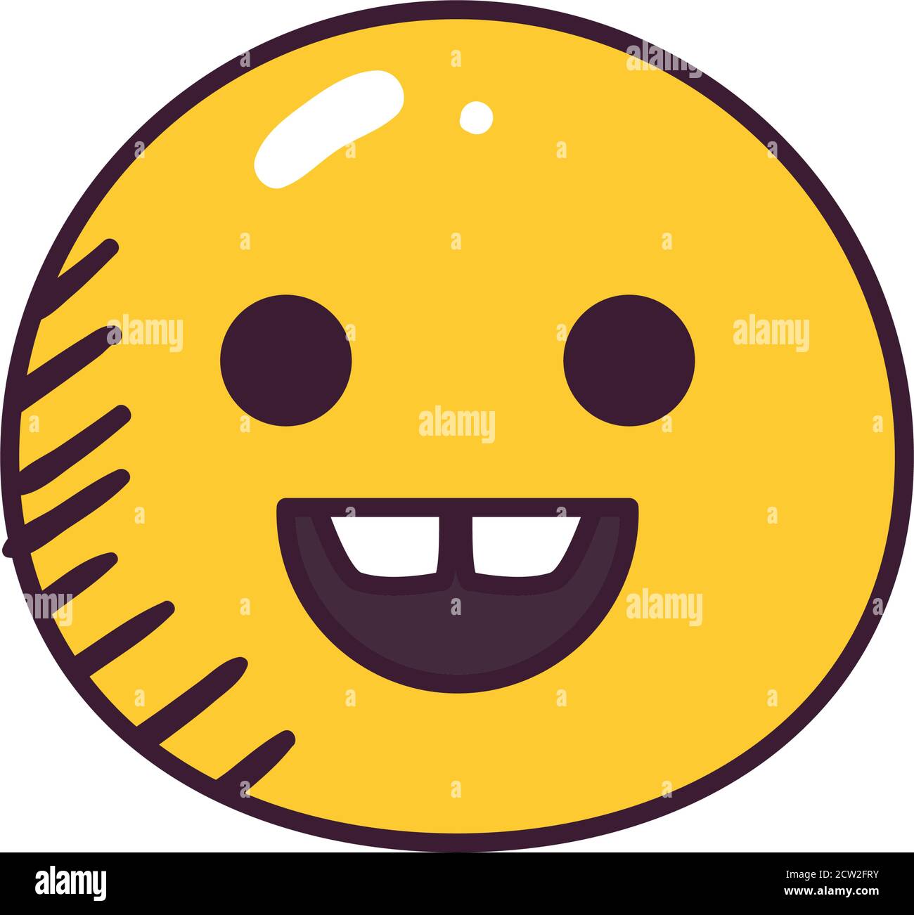 pop art emoji line and fill style icon design of retro expression comic ...