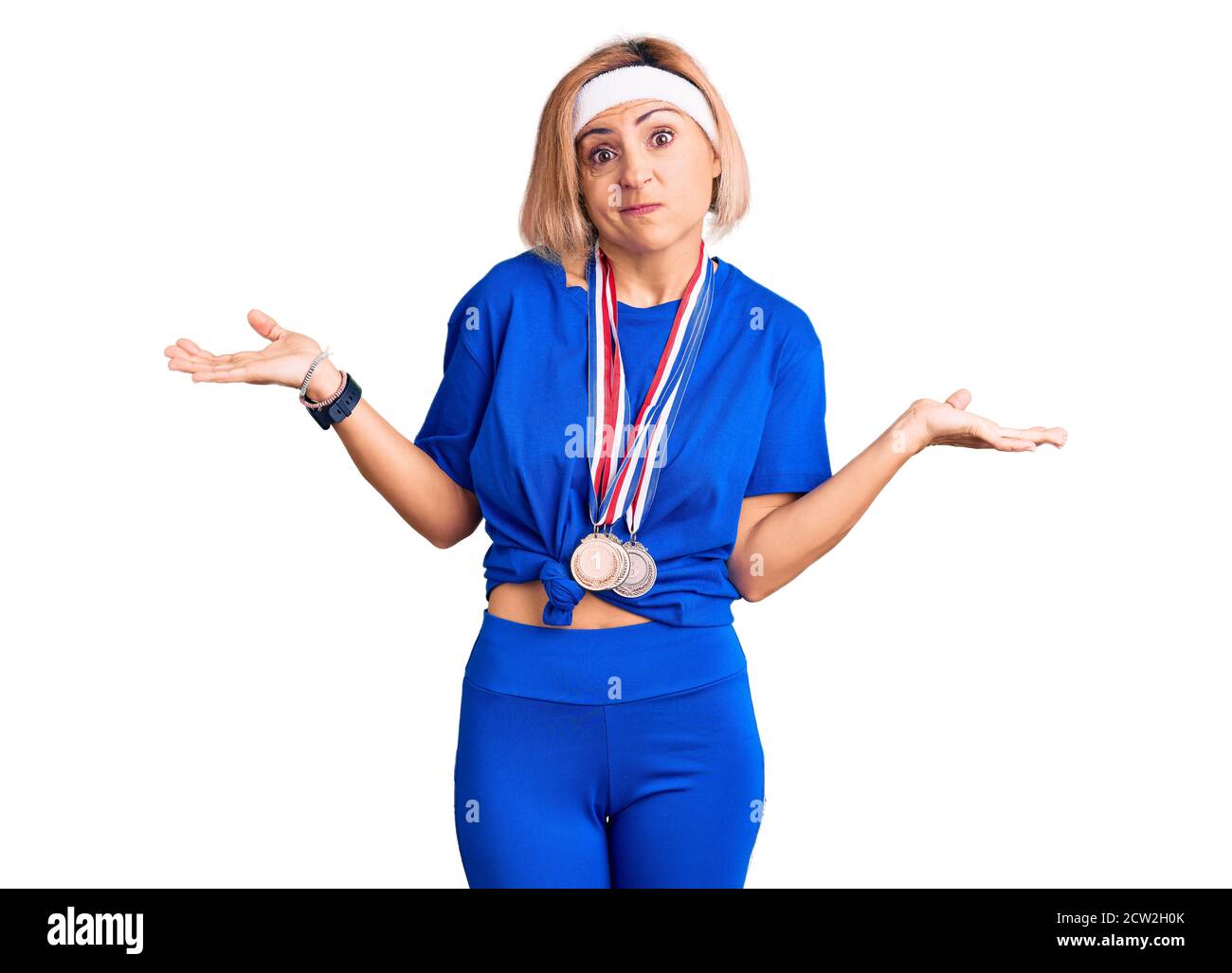 Emotional female athlete medal hi-res stock photography and images - Alamy