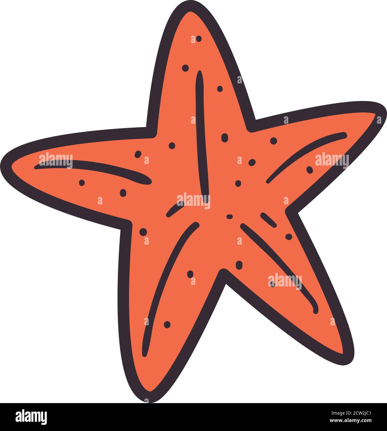 Seastar line and fill style icon design Sea life ecosystem fauna and ...