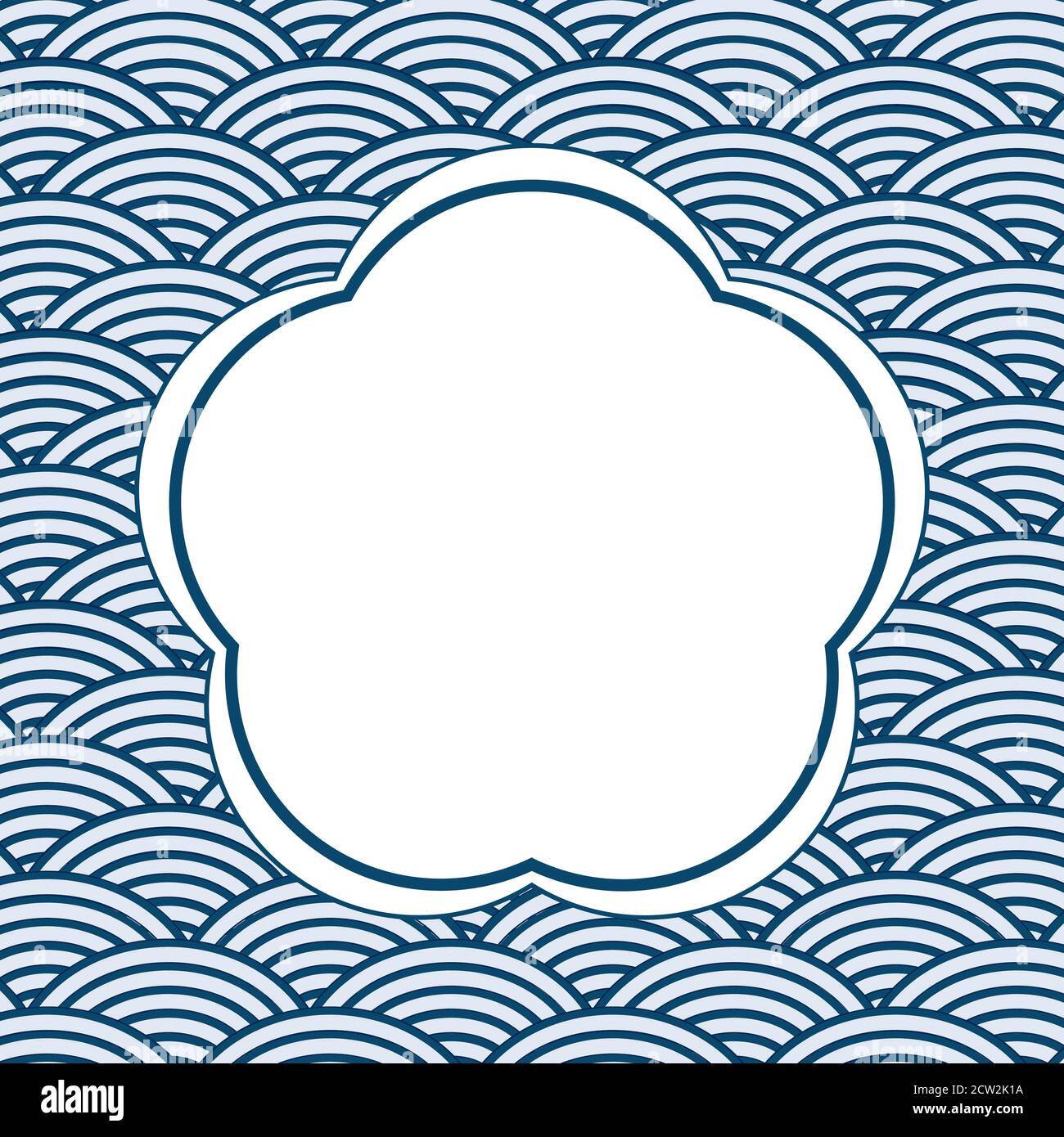 Chinese Porcelain Style Background, Template, The Sea Wave Pattern ...