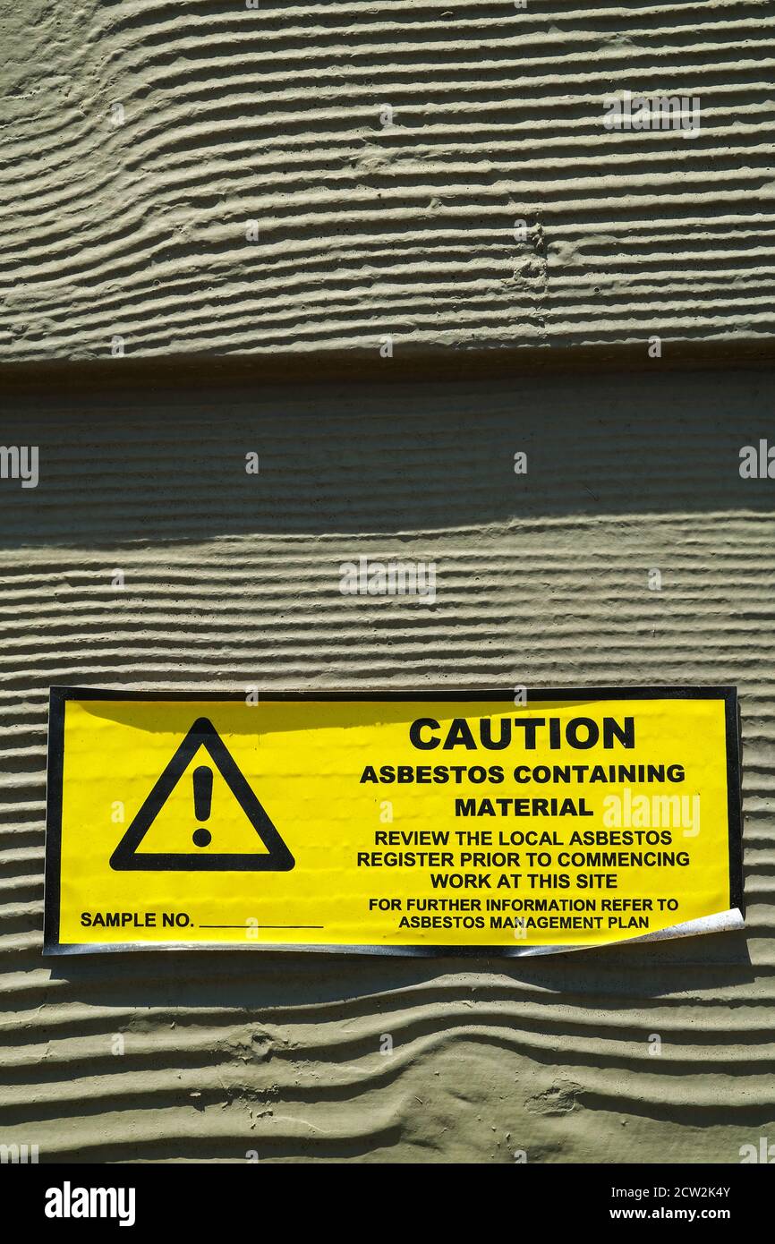 Caution asbestos sticker hi-res stock photography and images - Alamy