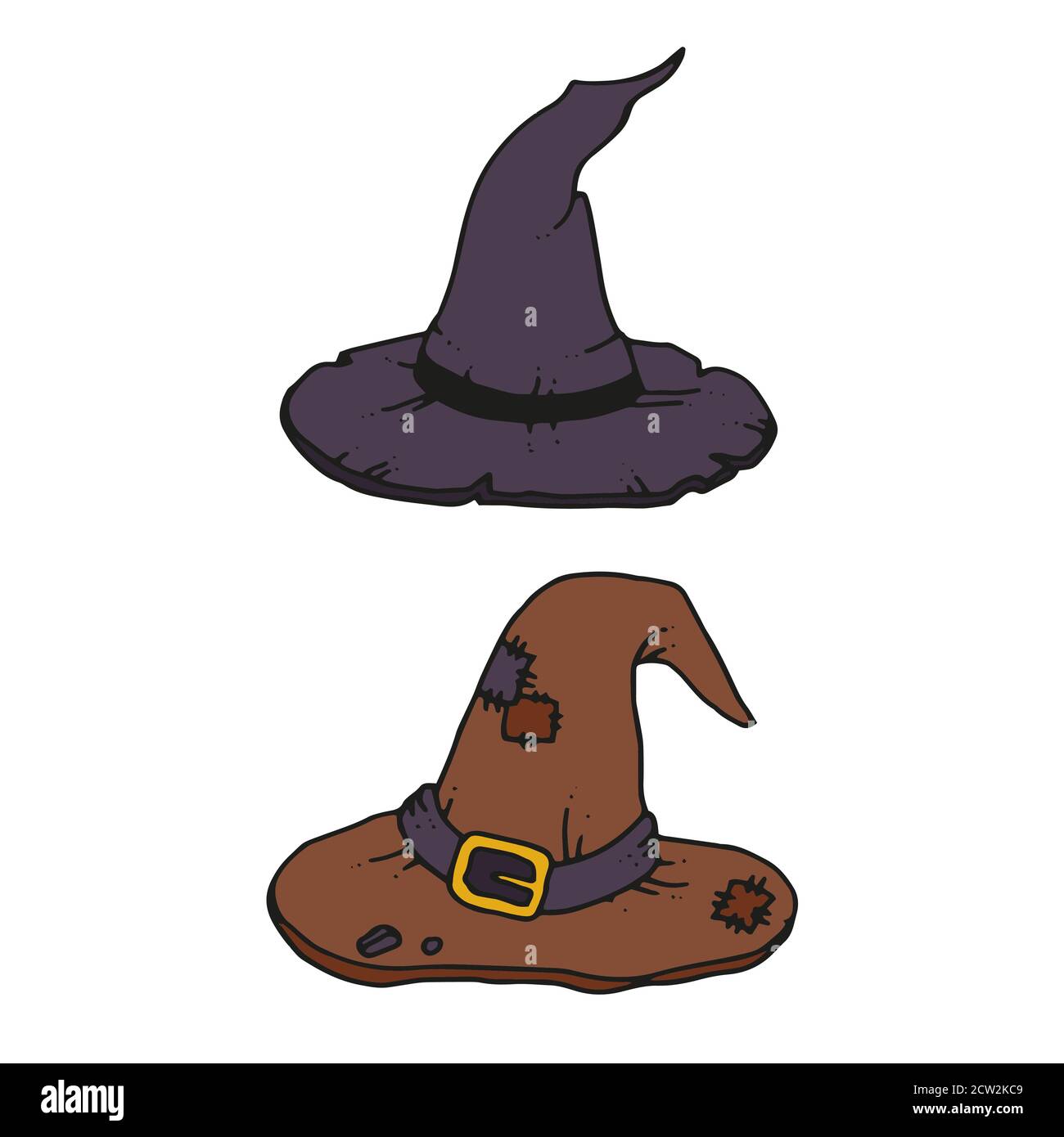 Set of vector witch hat Stock Vector Image & Art - Alamy