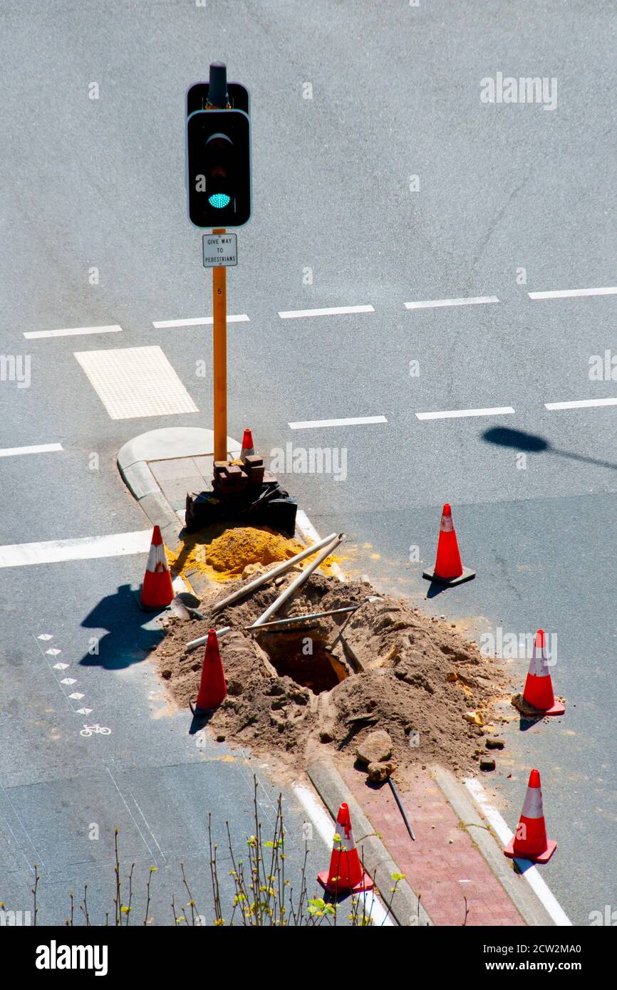 Street Construction Works in the City Stock Photo - Alamy