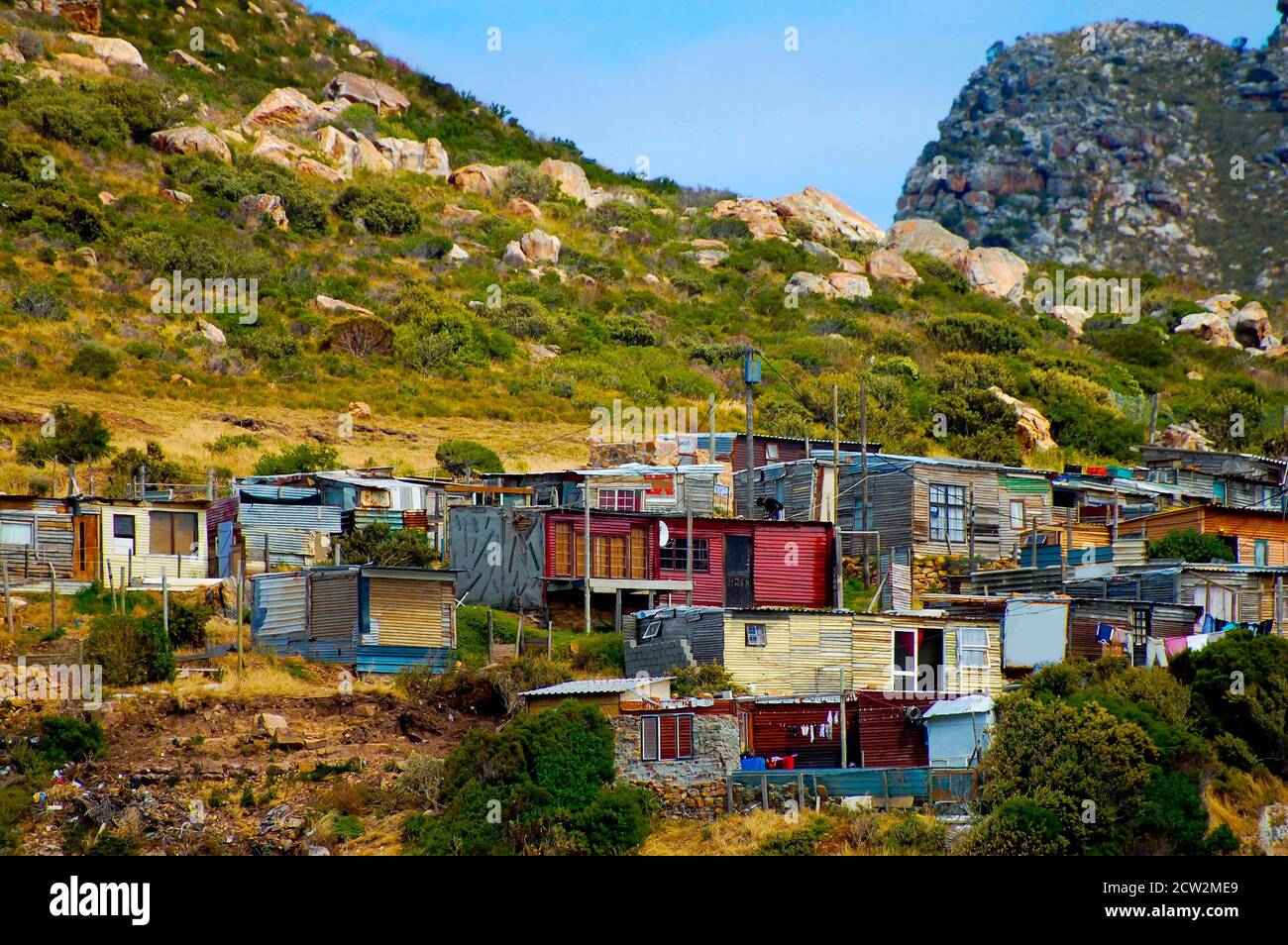 Colorful Favela in South Africa Stock Photo - Alamy