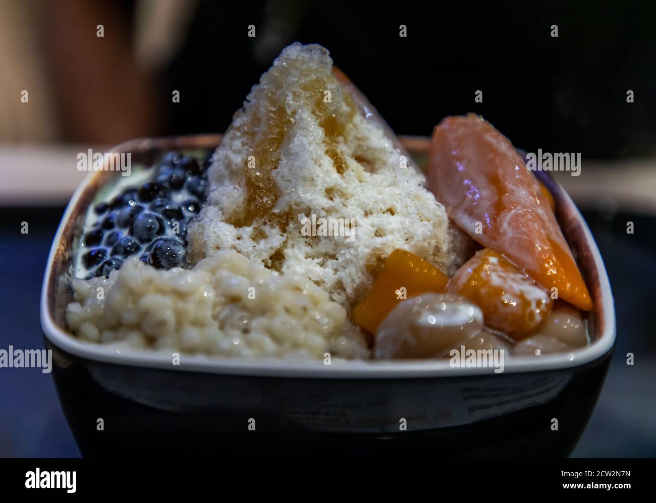 Traditional taiwanese iced dessert. Include Taro balls, Sweet potato ...