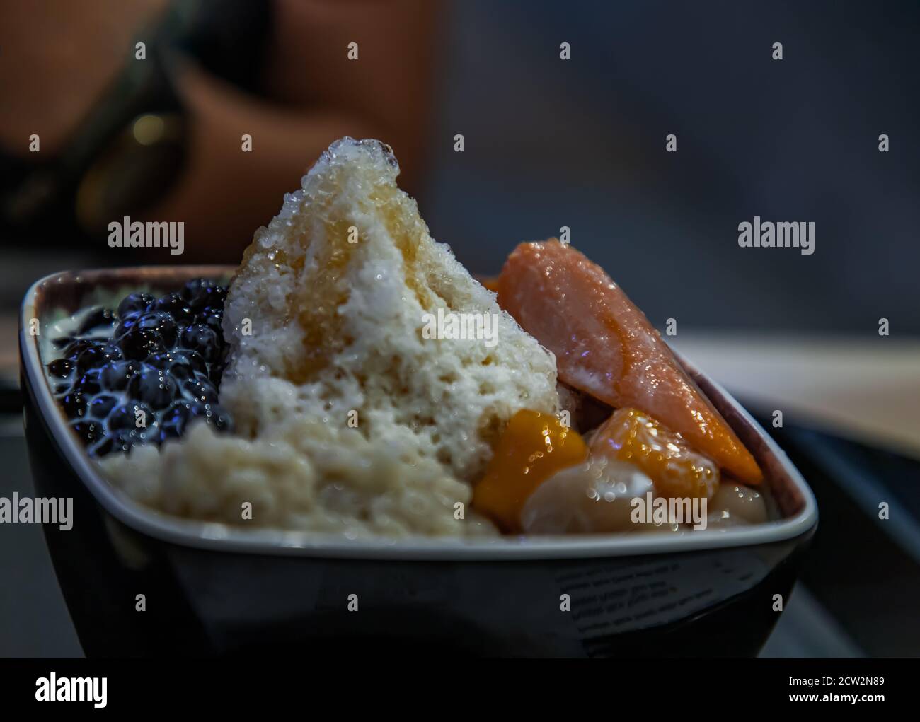 Traditional taiwanese iced dessert. Include Taro balls, Sweet potato ...