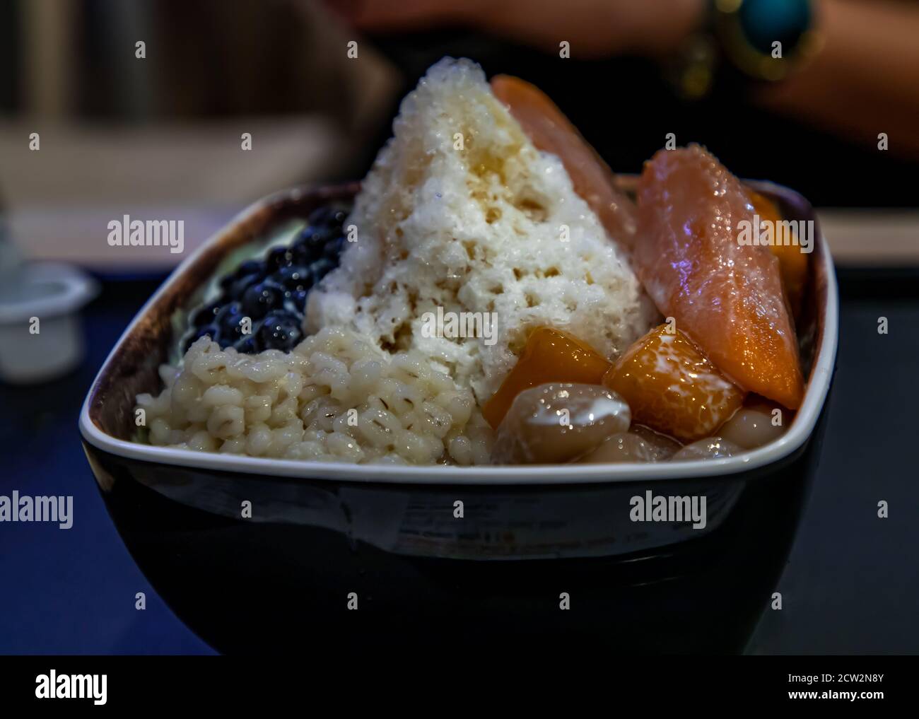 Traditional taiwanese iced dessert. Include Taro balls, Sweet potato ...