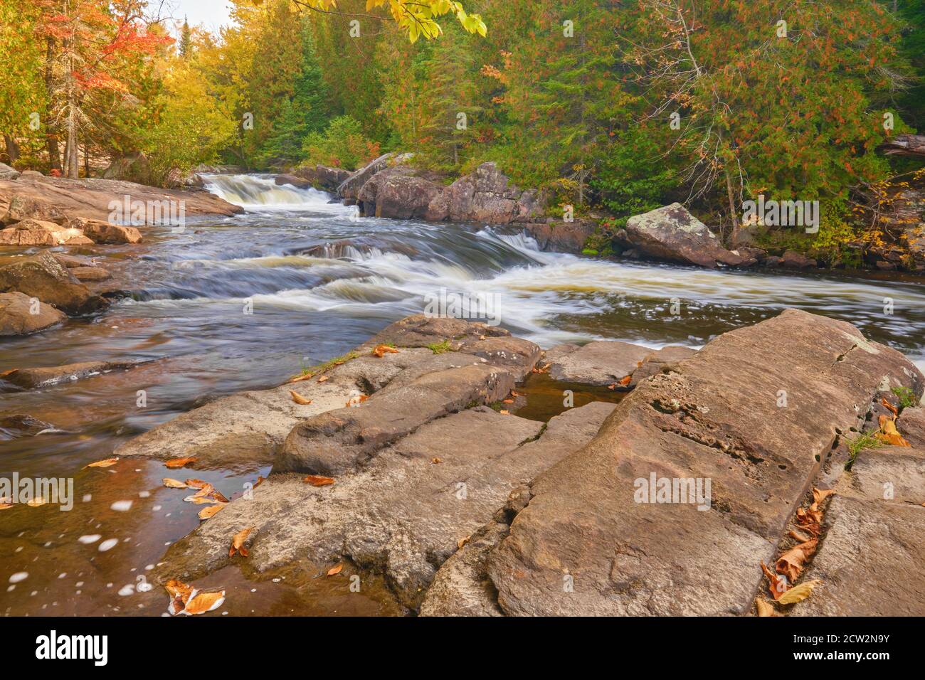 Landscape photograph of Richie Falls in autumn located in Haliburton ...
