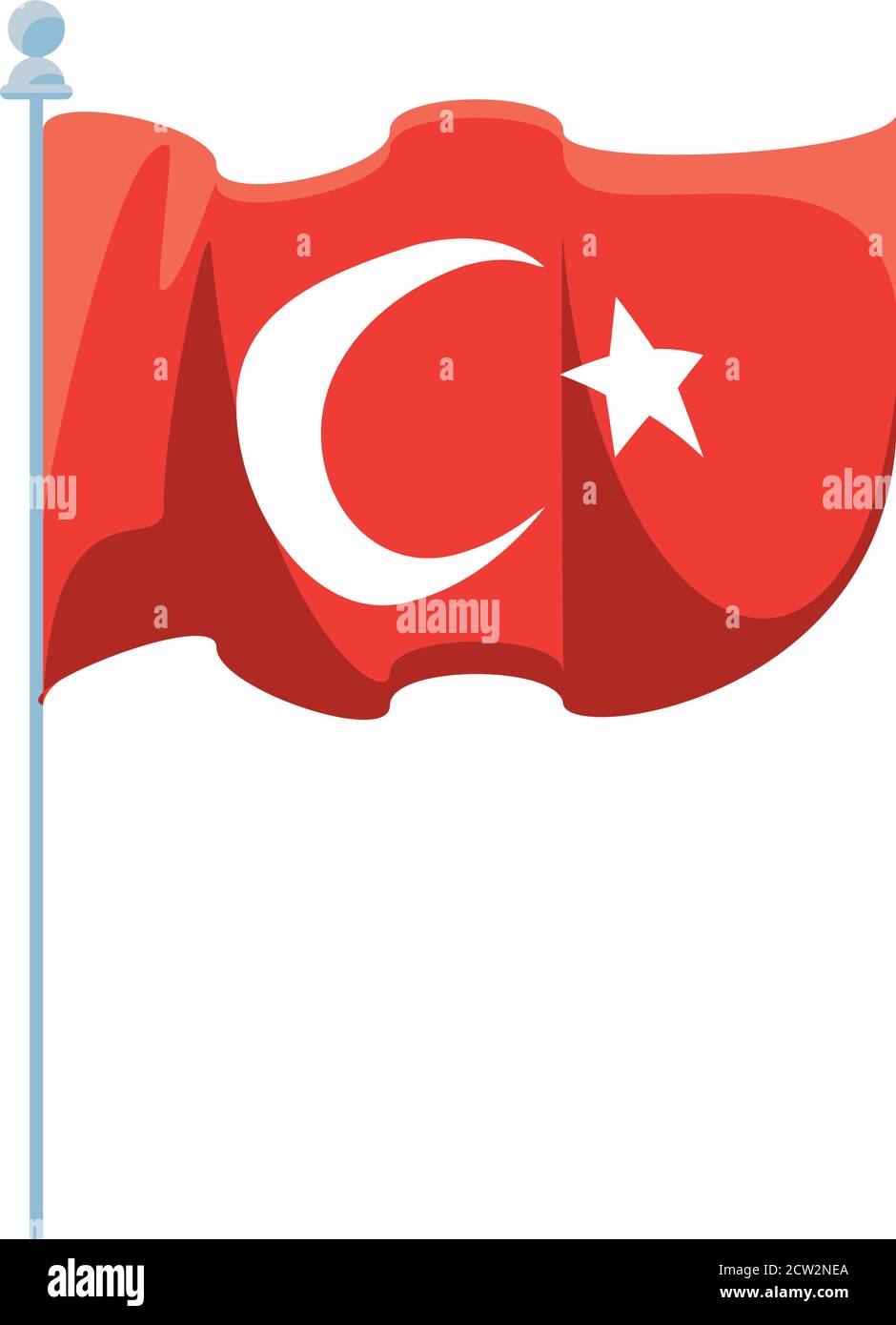 Turkish flag detailed style icon design, Turkey culture travel and asia ...