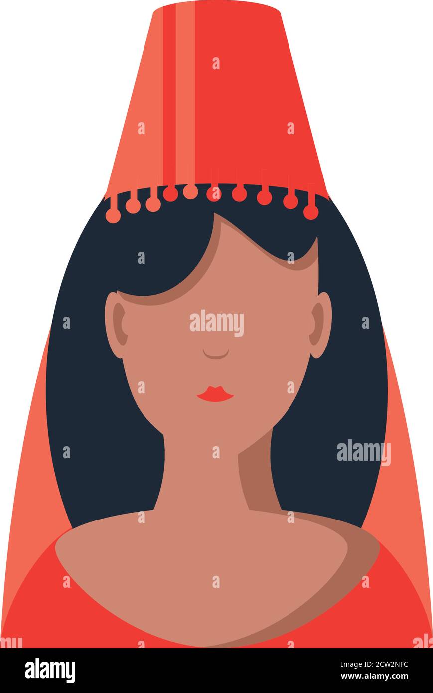 Turkish woman detailed style icon design, Turkey culture travel and ...