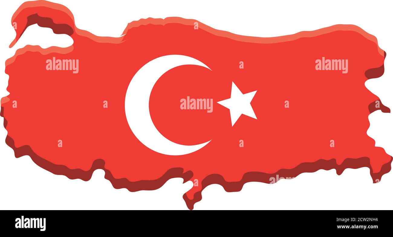 Turkish map detailed style icon design, Turkey culture travel and asia ...