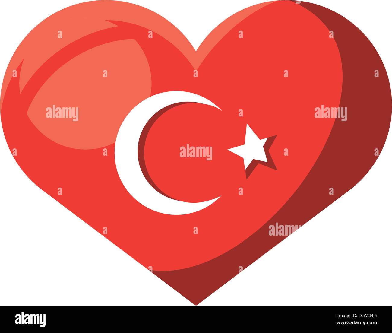 Turkish heart detailed style icon design, Turkey culture travel and ...